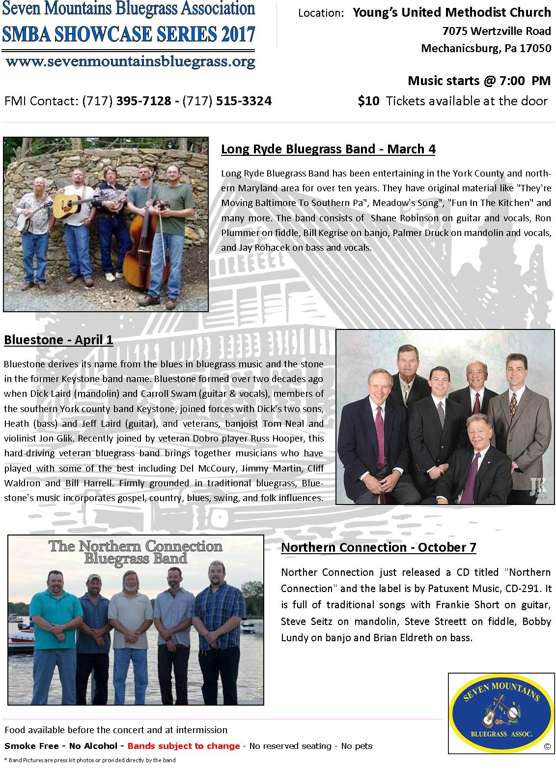 2017 Showcase Series – SEVEN MOUNTAINS BLUEGRASS ASSOCIATION